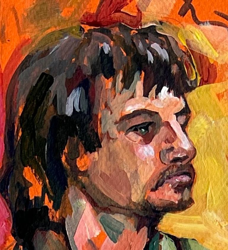 Figure Study On Orange Painting by Meredith Steele | Saatchi Art