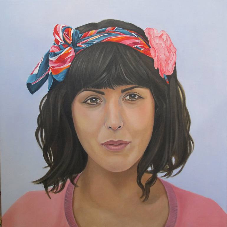 Camellia Girl Painting by Carol Tarn | Saatchi Art