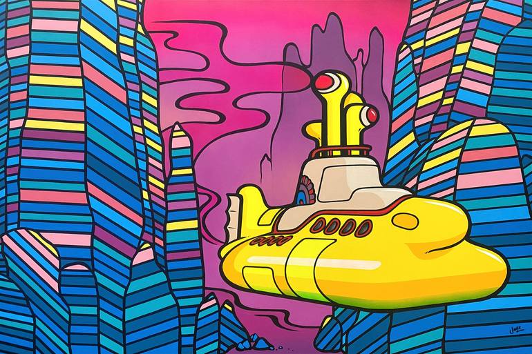 Yellow Submarine Painting by Jamie Lee | Saatchi Art