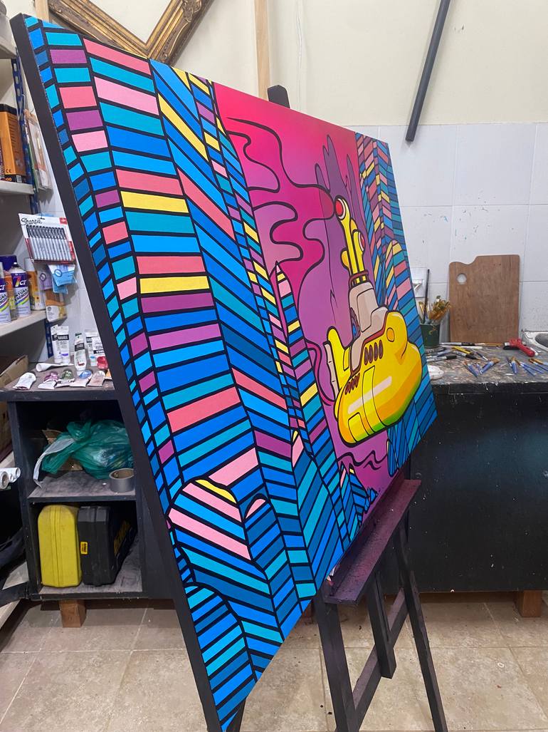 Yellow Submarine Painting by Jamie Lee | Saatchi Art