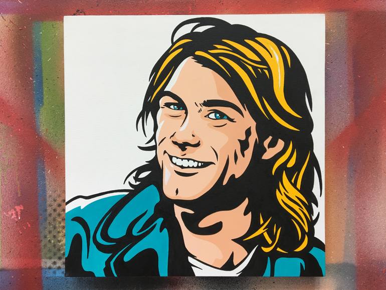 Kurt Cobain Painting by Jamie Lee | Saatchi Art