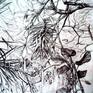 Hidden Bird. Drawing by Patricia Coenjaerts | Saatchi Art