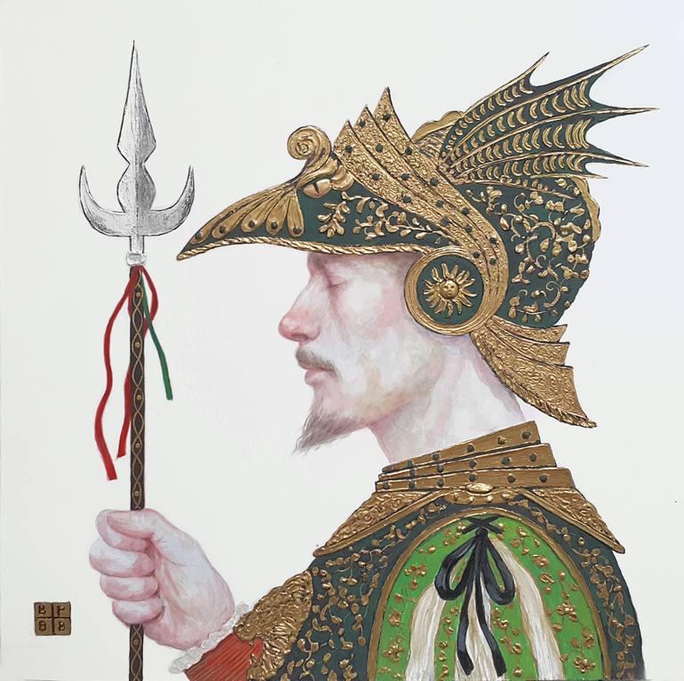 The dragon slayer Painting by B A H M A N | Saatchi Art