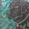 Black Labrador Retriever ..... I Wish I Had A Stick Painting by Walter ...