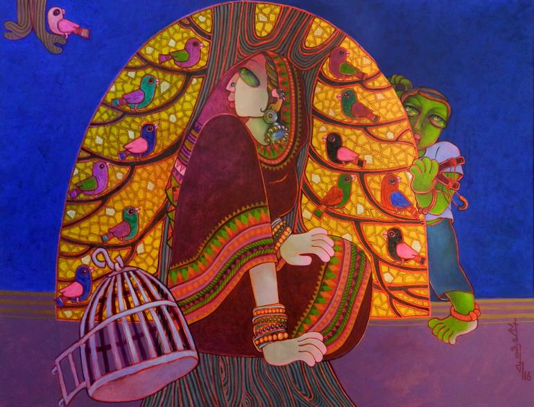 Freedom Painting by Sunita Dinda | Saatchi Art