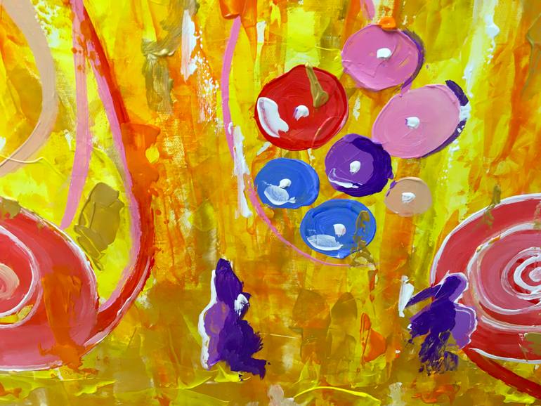 Abstract summer and sunshine. Joy of life. Painting by Olga Koval ...