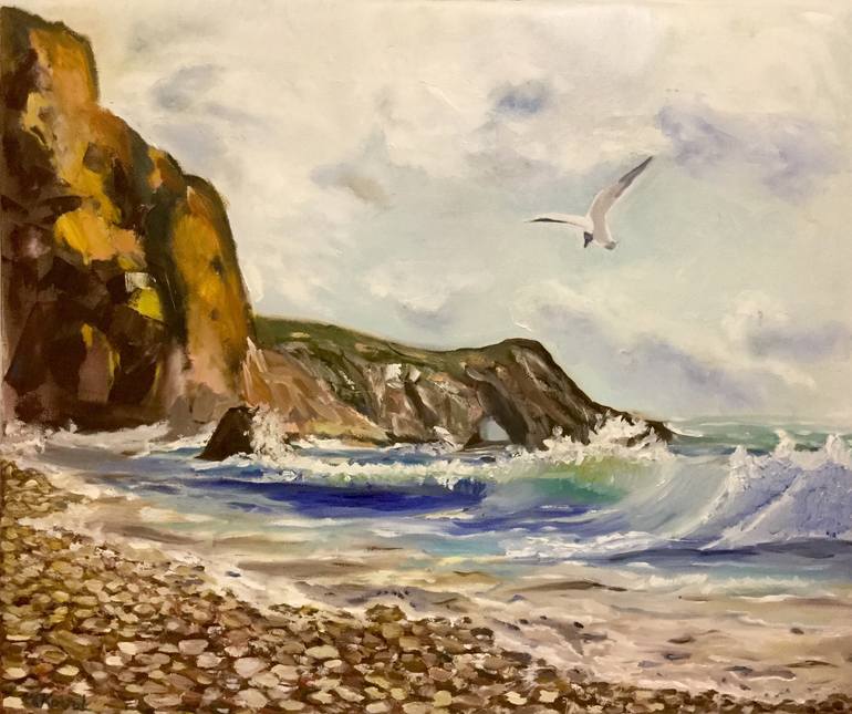 English Channel Painting by Olga Koval | Saatchi Art