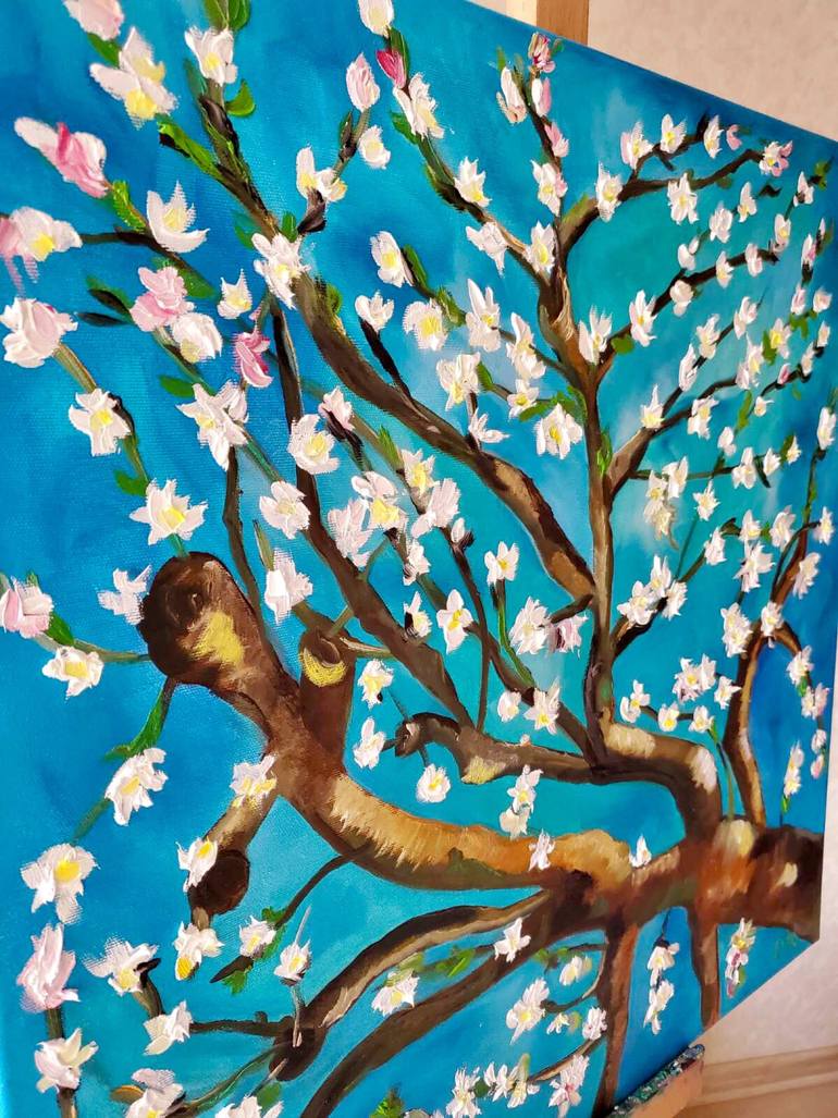 Almond blossom inspired by Vincent Van Gogh painting Painting by Olga ...