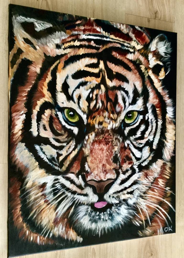 TIGER. MODERN URBAN ART OFFICE ART DECOR HOME DECOR GIFT IDEA LARGE ...