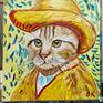 Cat Vincent Van Gogh Painting by Olga Koval | Saatchi Art