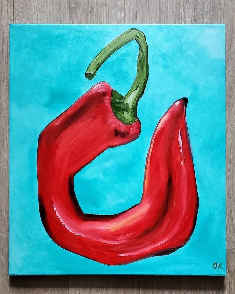 Red Hot Chilli Pepper Painting by Olga Koval | Saatchi Art