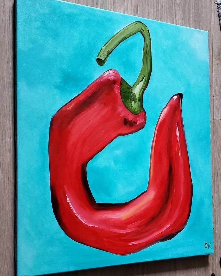 Red Hot Chilli Pepper Painting by Olga Koval | Saatchi Art