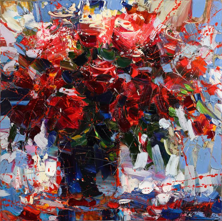 Roses by Andrey Figol Painting by Olexandr Zaprudskyi | Saatchi Art