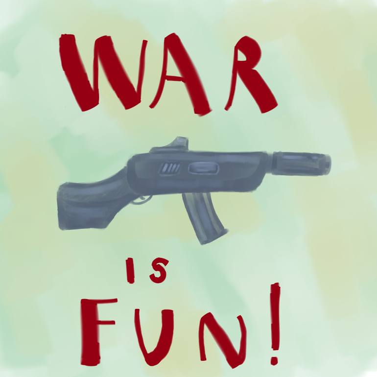 War is Fun! Painting by Fernando Sousa | Saatchi Art