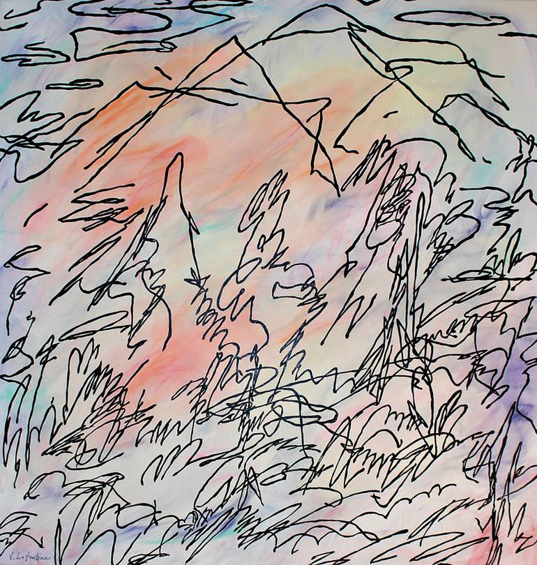 Soft Footsteps Painting by Jeanette Lafontine | Saatchi Art