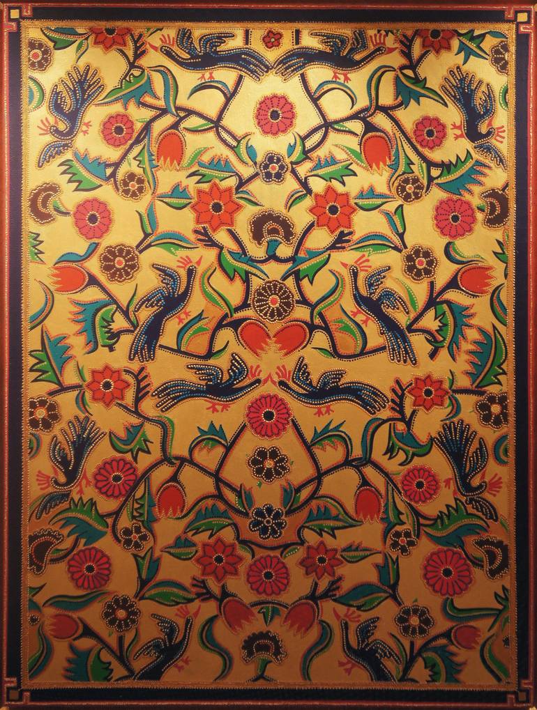 Kashmir's Kashida Painting by Arpita B Ruparel | Saatchi Art