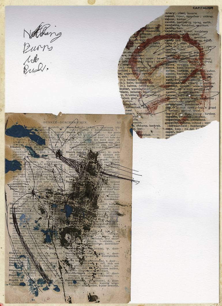 nothing burns like bush Collage by Louis Botha | Saatchi Art