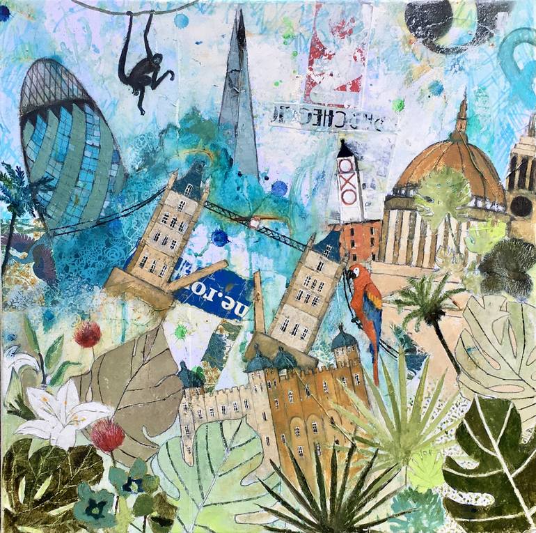 Tropical London Painting by Richard Burel | Saatchi Art