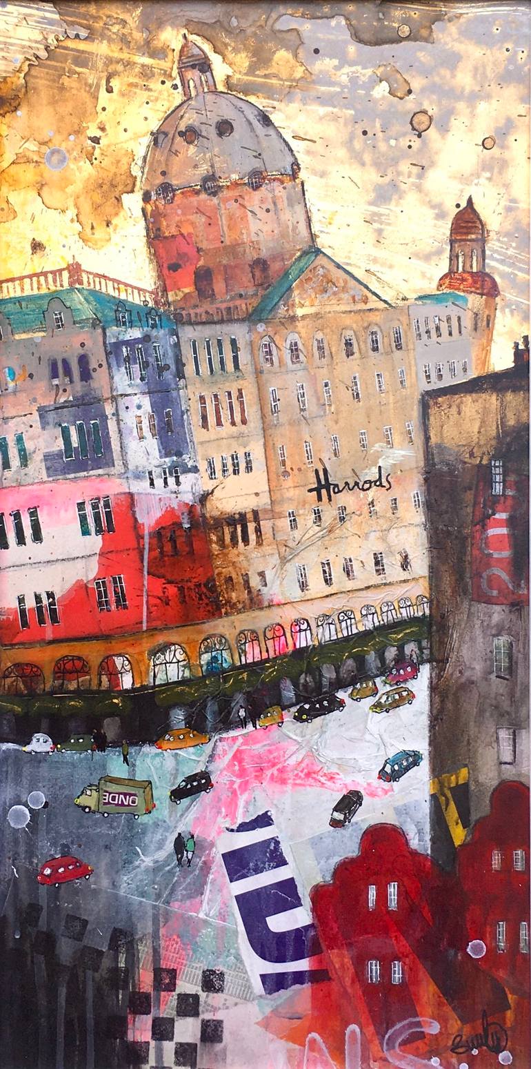 Harrods, London Painting by Richard Burel | Saatchi Art
