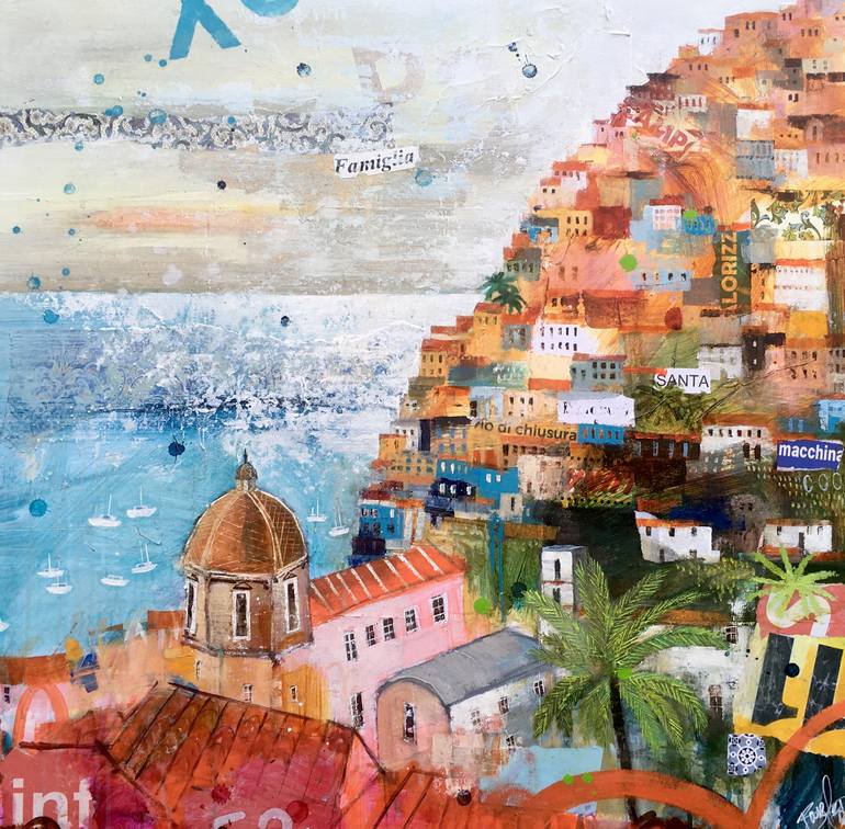 Positano,Italy Painting by Richard Burel | Saatchi Art