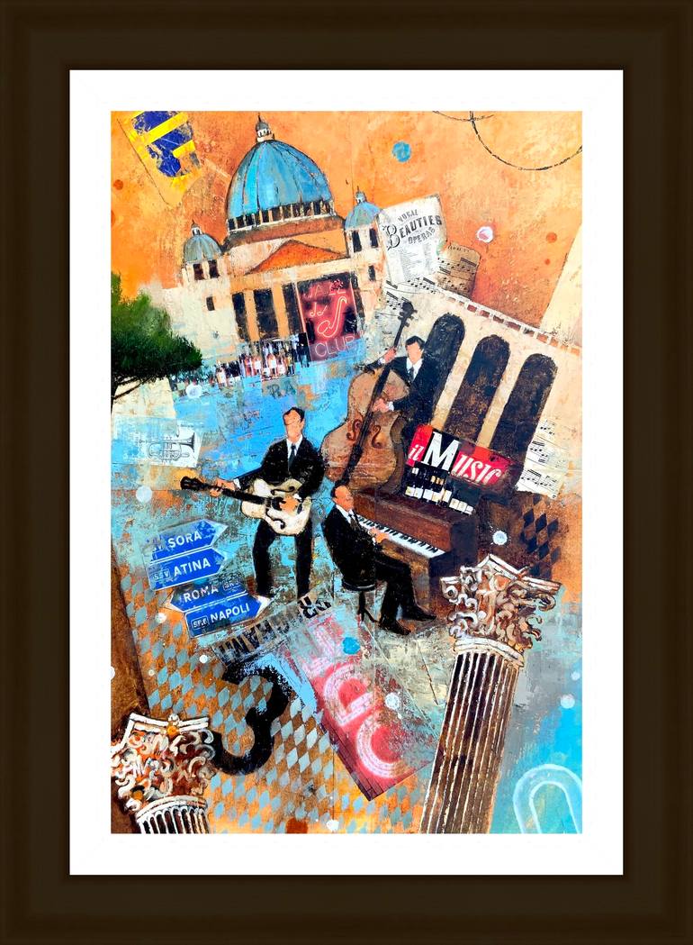 Jazz in Rome Painting by Richard Burel | Saatchi Art