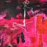 Radiant Fusion in Crimson Embrace Painting by David Rabie | Saatchi Art