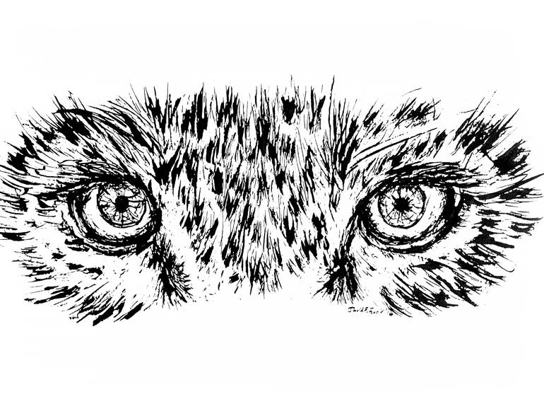 Leopard Eyes | The Stare Drawing by David Rabie | Saatchi Art