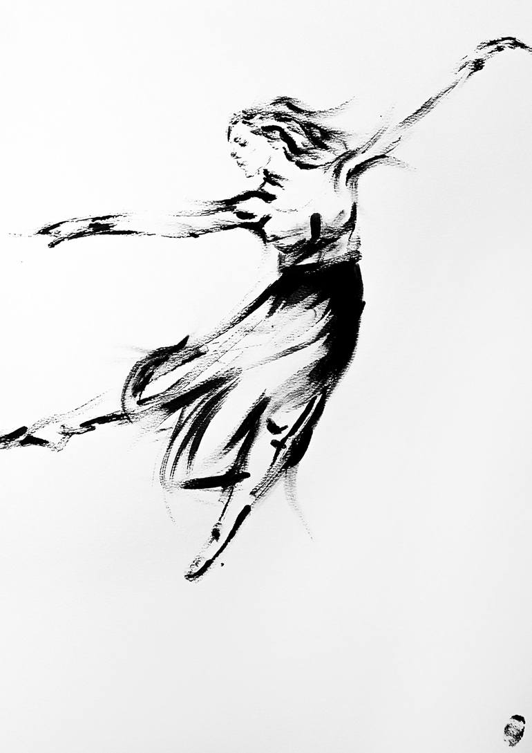 The Street Dancer Drawing by David Rabie | Saatchi Art