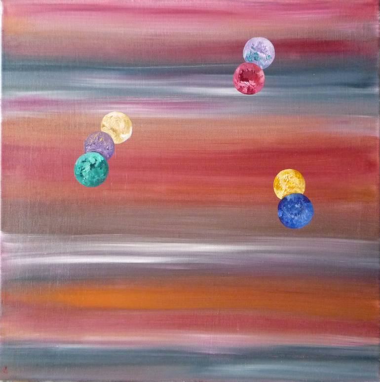 7 Moons. Painting by Laurence Friedlander | Saatchi Art