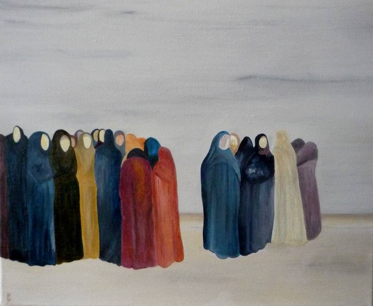 Groups. Painting by Laurence Friedlander | Saatchi Art