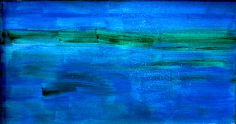 Blue Field. Painting by Laurence Friedlander | Saatchi Art