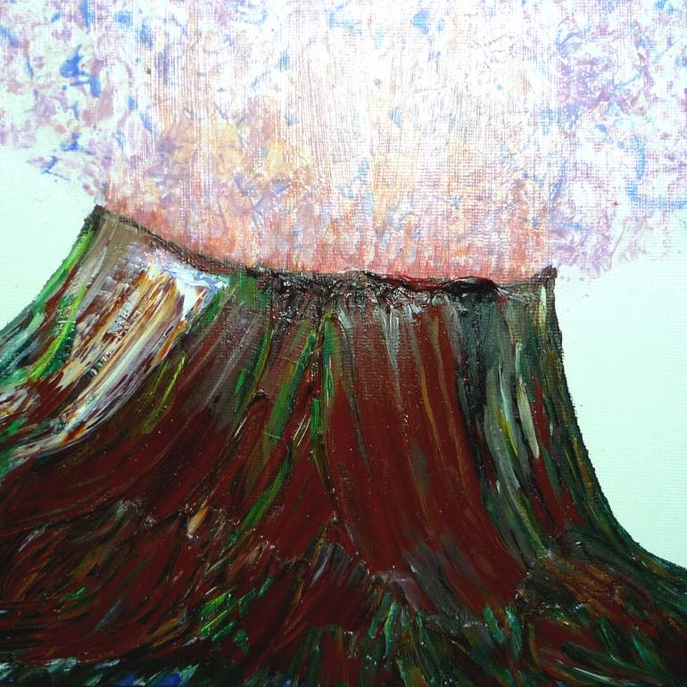 Candy Floss Volcano. Painting by Laurence Friedlander | Saatchi Art