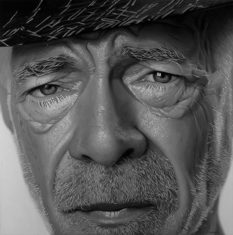 Portrait of Russell Painting by Tony Chimento | Saatchi Art