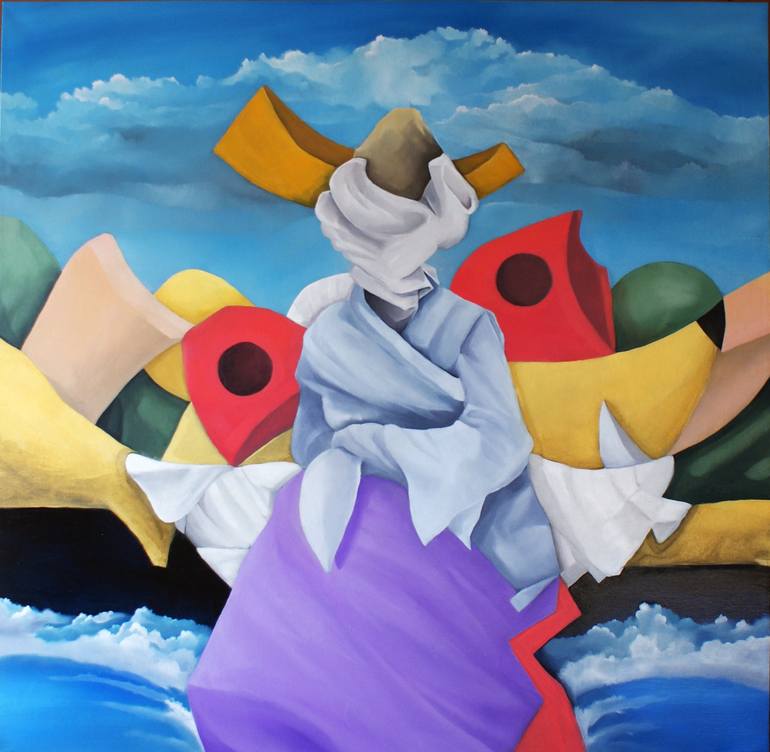 Fragmented Justice Painting by Alex Vaught | Saatchi Art