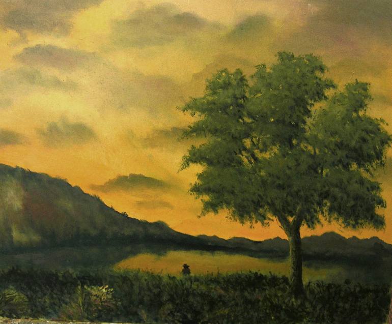 Western Sunset Painting by Timothy Henneberry | Saatchi Art