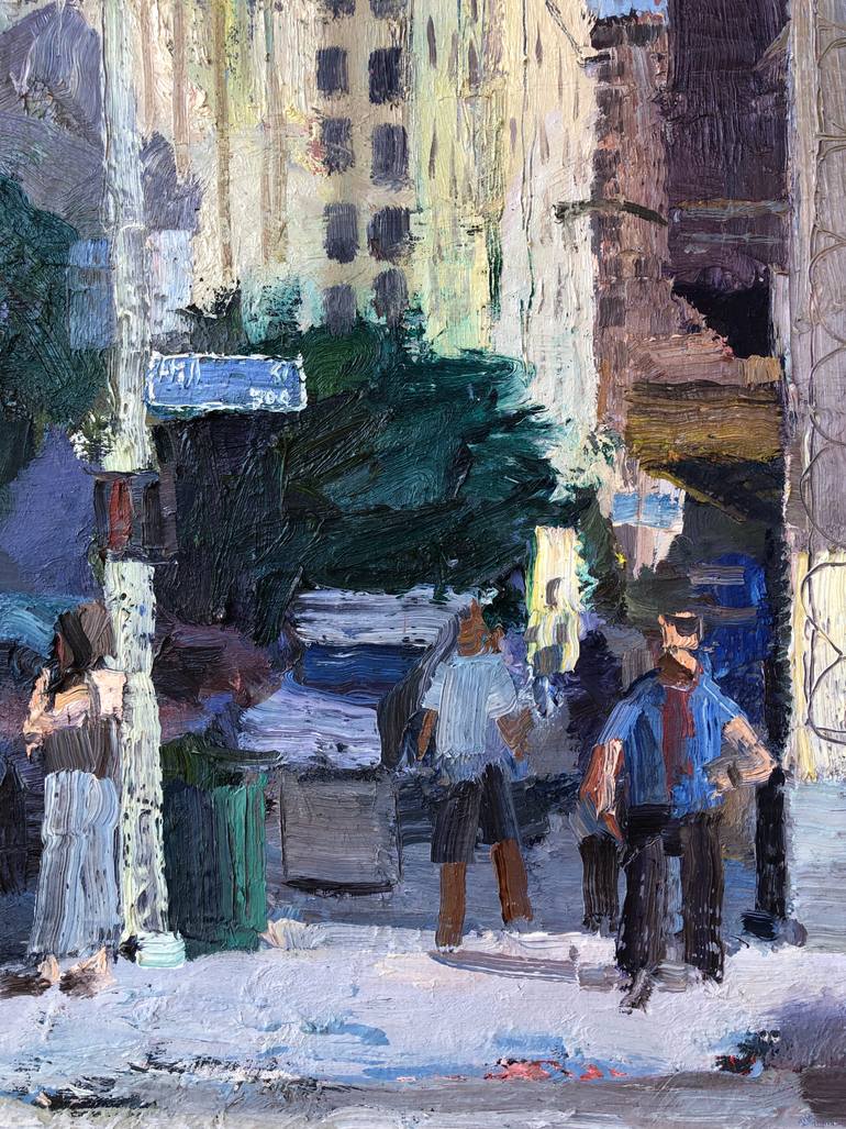 8th and Hill, downtown Los Angeles Painting by Alex Schaefer | Saatchi Art