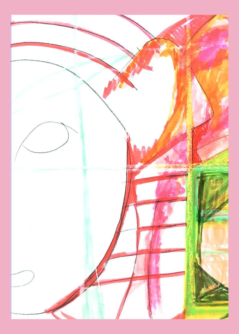 Face of a Tumbler Drawing by Jacqueline Volkell | Saatchi Art