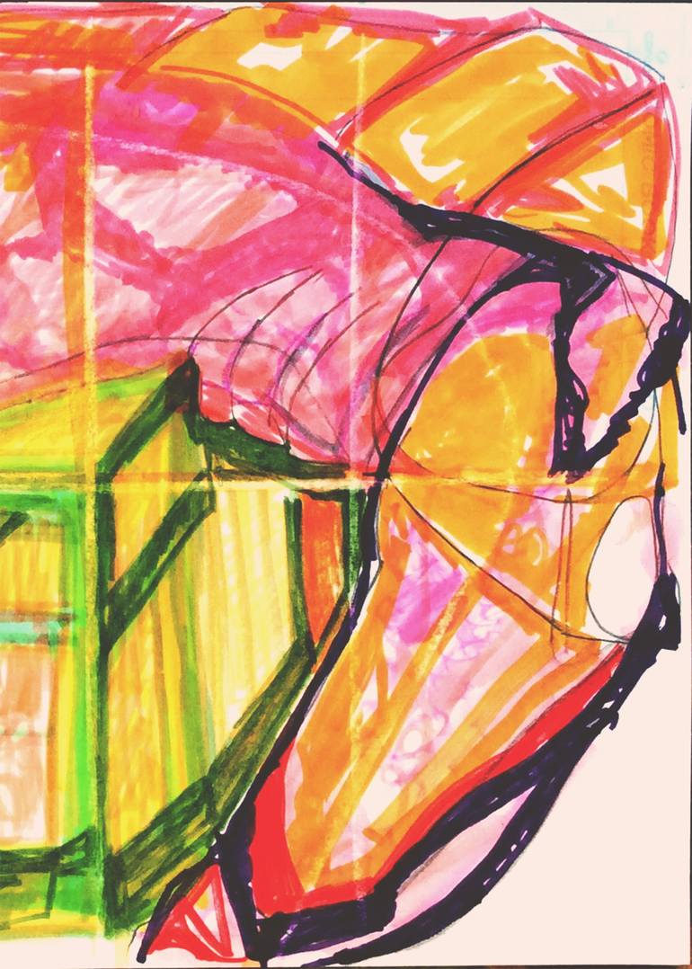 Face of a Tumbler Drawing by Jacqueline Volkell | Saatchi Art
