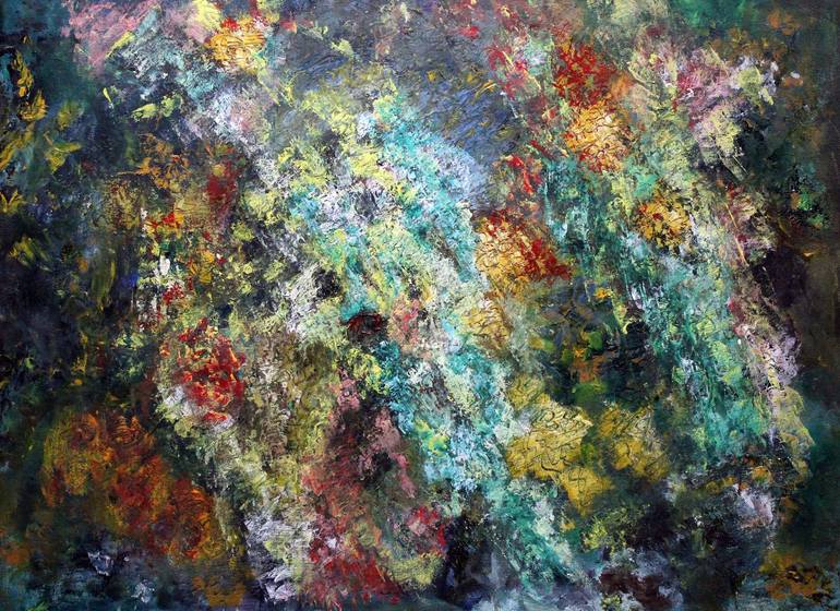 Golden Continent Painting by Ganesh Bhat | Saatchi Art
