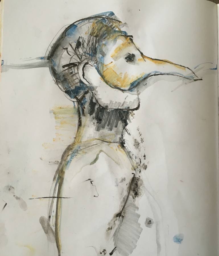 Harlekin Painting by Wolfram Söll | Saatchi Art