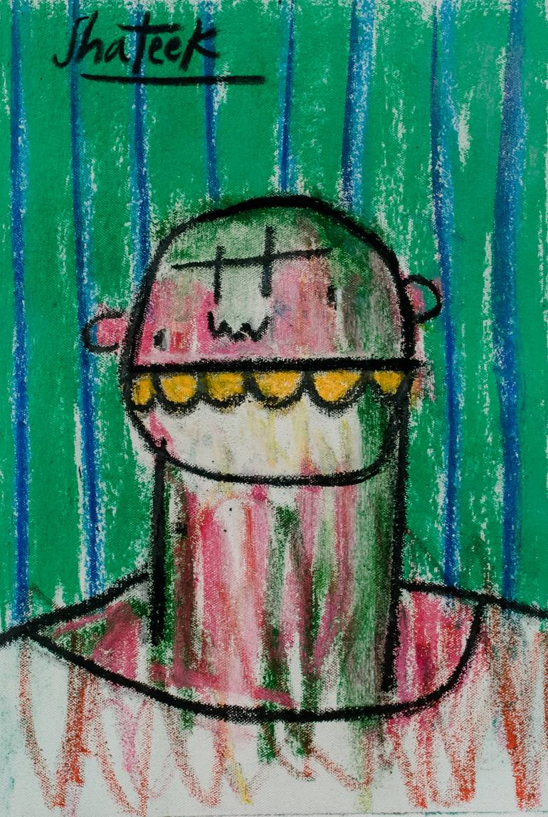 Bust of Oliver Mills Painting by Shateek Brown | Saatchi Art