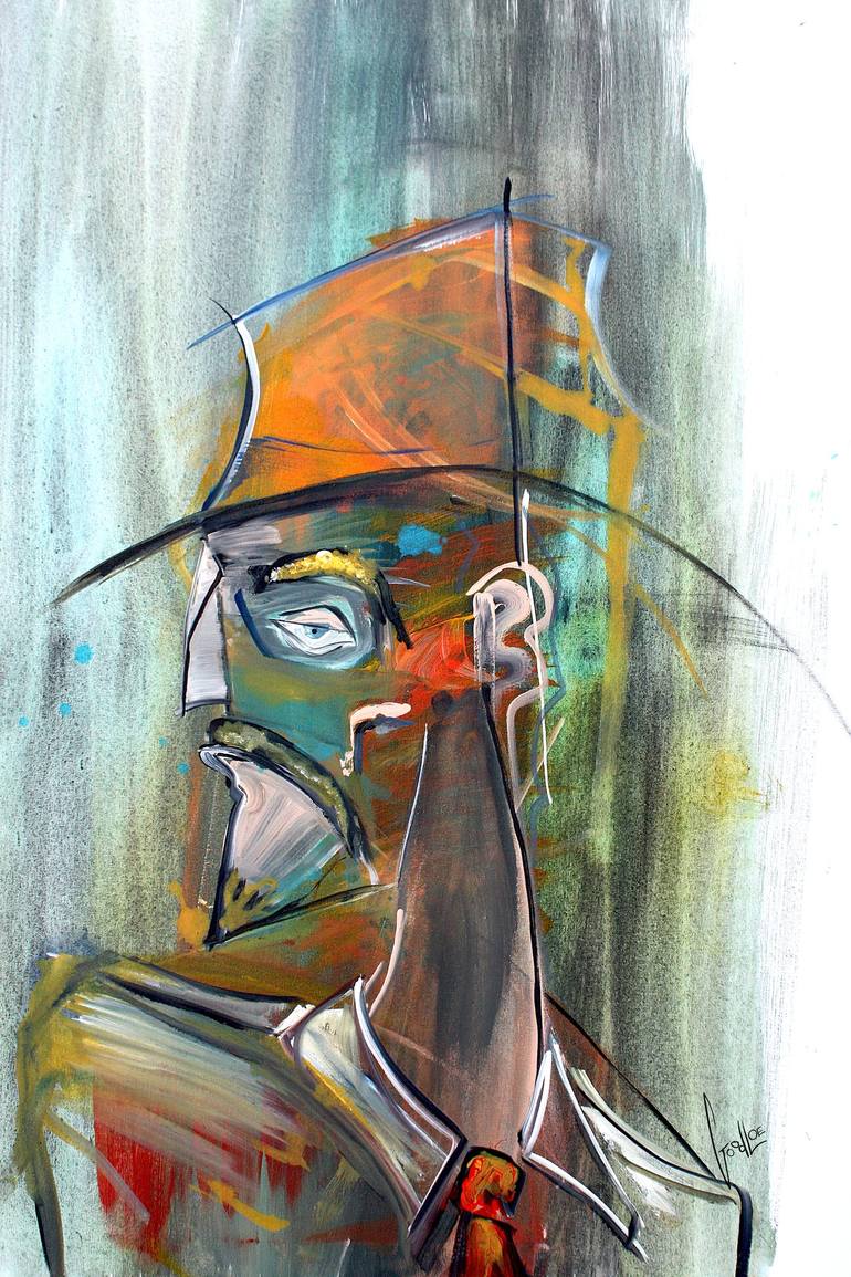 The Man in the Yellow Hat Painting by Goodloe Byron | Saatchi Art