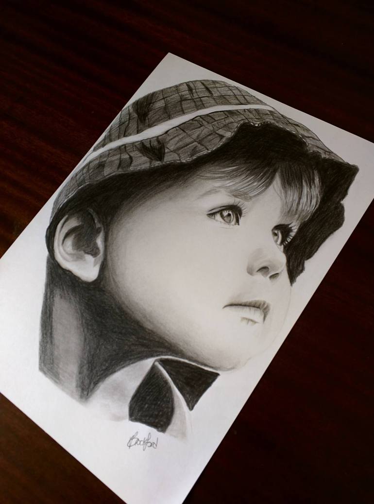 Innocence and curiosity Drawing by Veronica Crockford | Saatchi Art