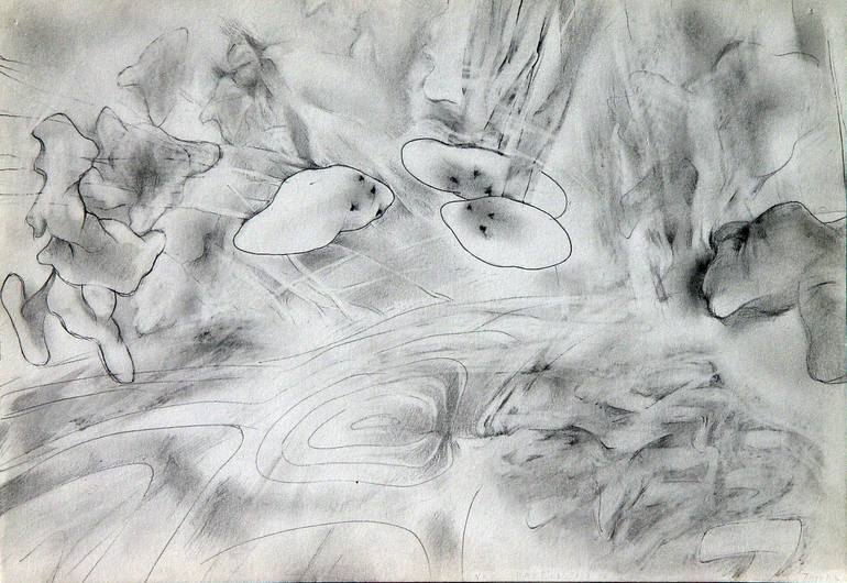 floating lumps Drawing by Jakob Klaasse | Saatchi Art