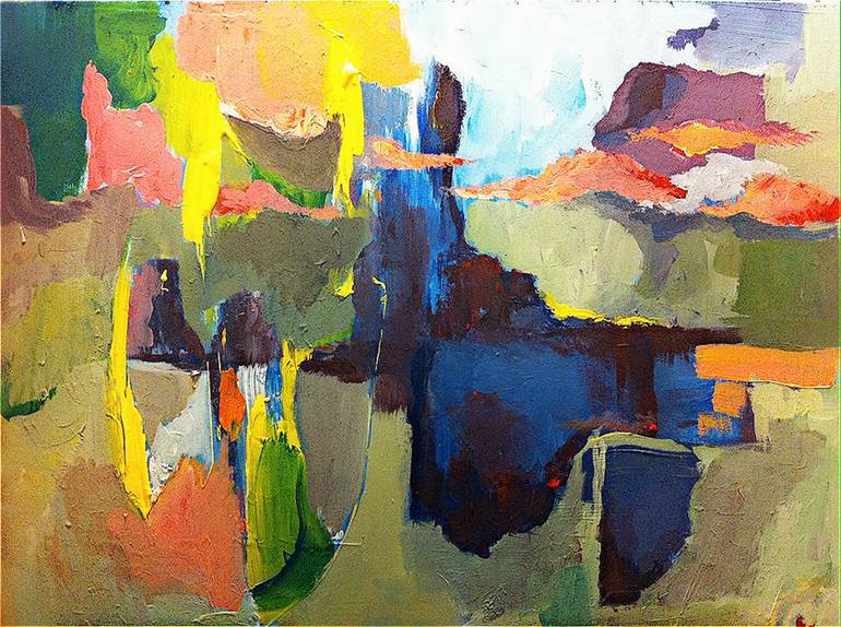 Land of the lambs Painting by Richard Biro | Saatchi Art