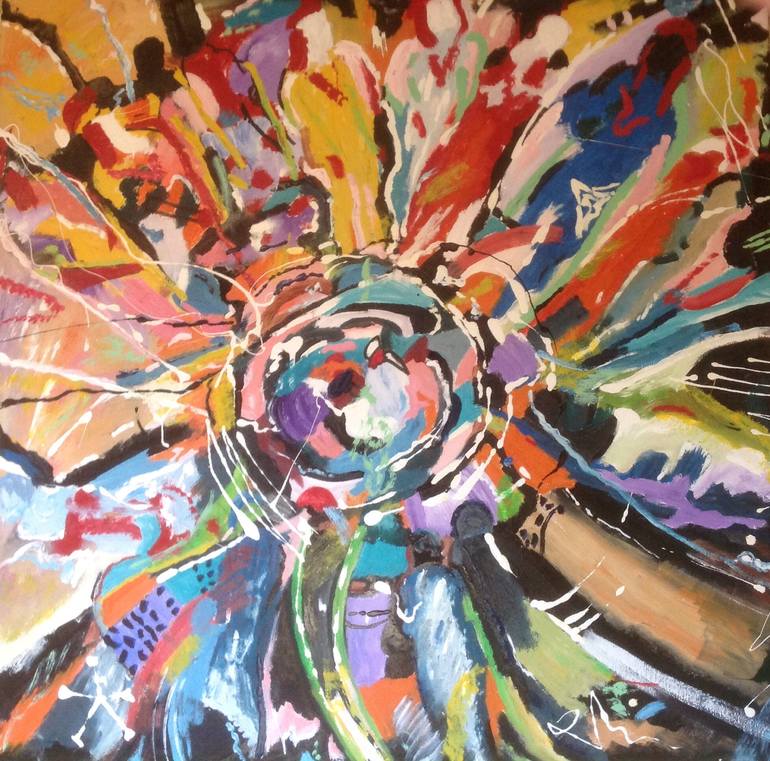 Halka in marrakech Painting by Iraqi Mohammed Rachid | Saatchi Art