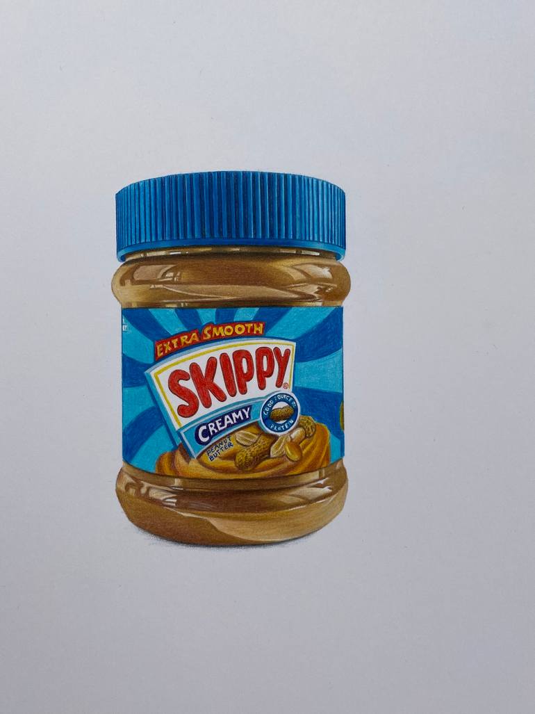 Skippy Peanut Butter Drawing Drawing by Marie-Noëlle Erasmus | Saatchi Art