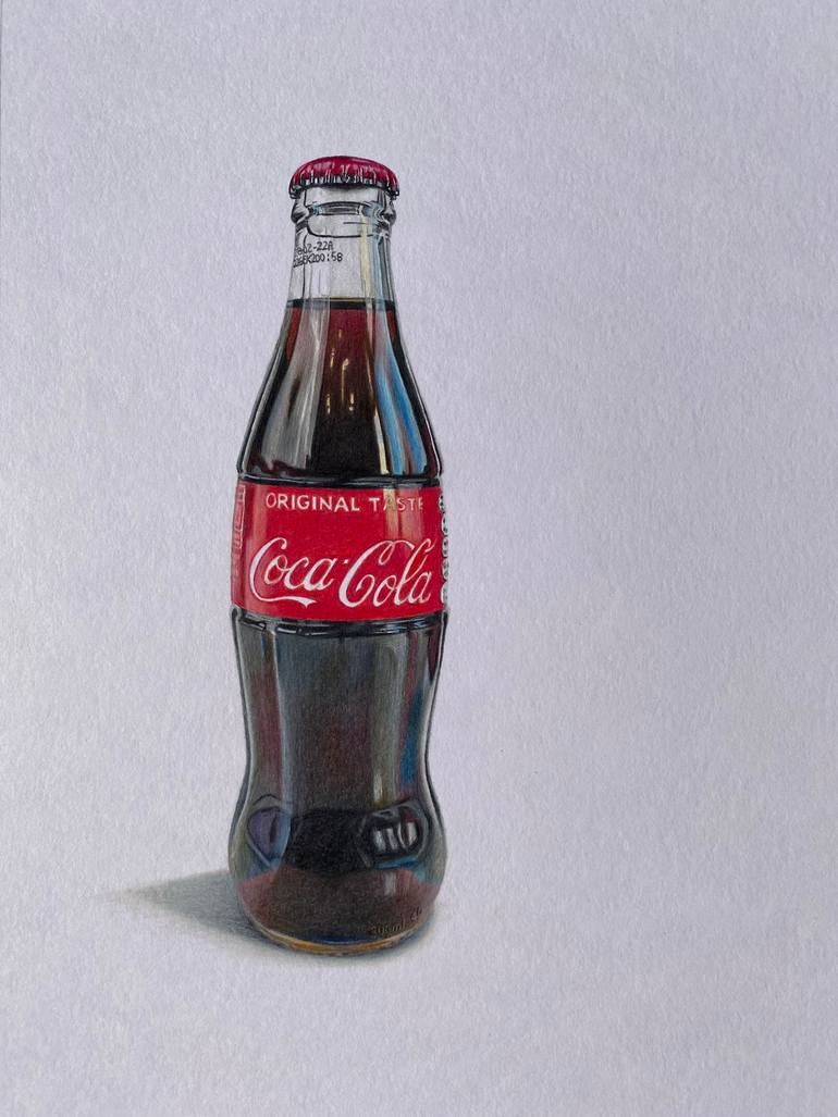 Coke drawing Drawing by Marie-Noëlle Erasmus | Saatchi Art