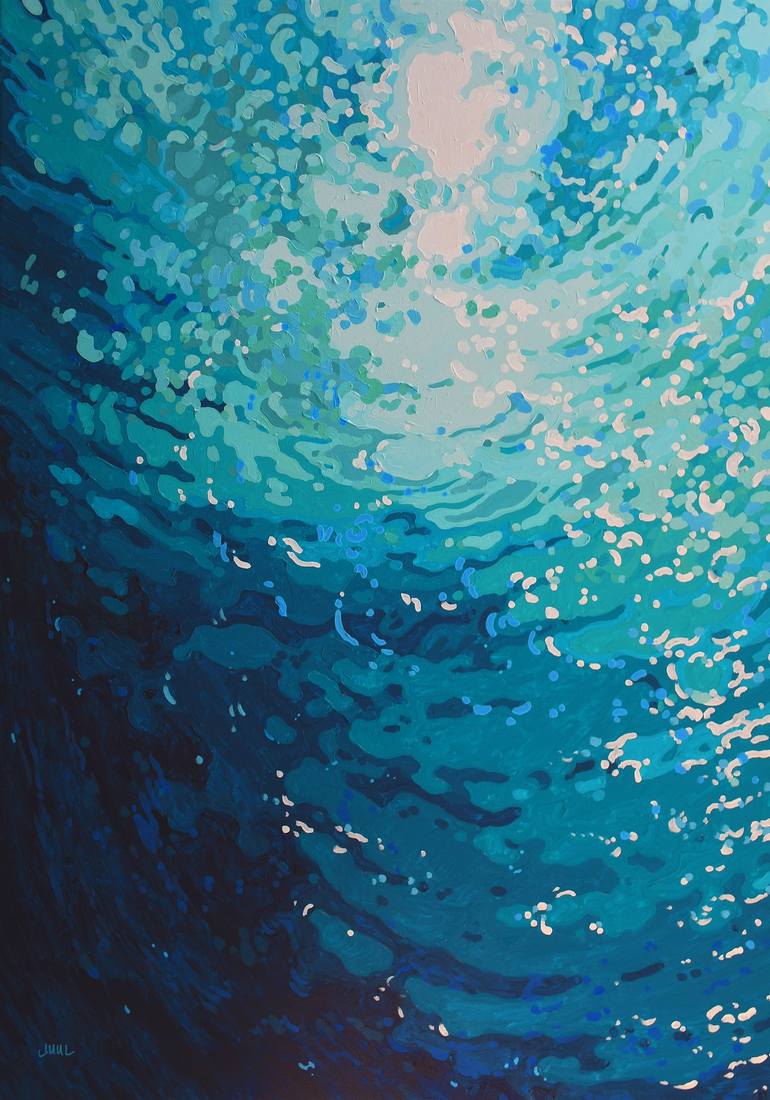 Moonlit Sea, 36 x 48 x 1.5 Juul Painting by Margaret Juul | Saatchi Art