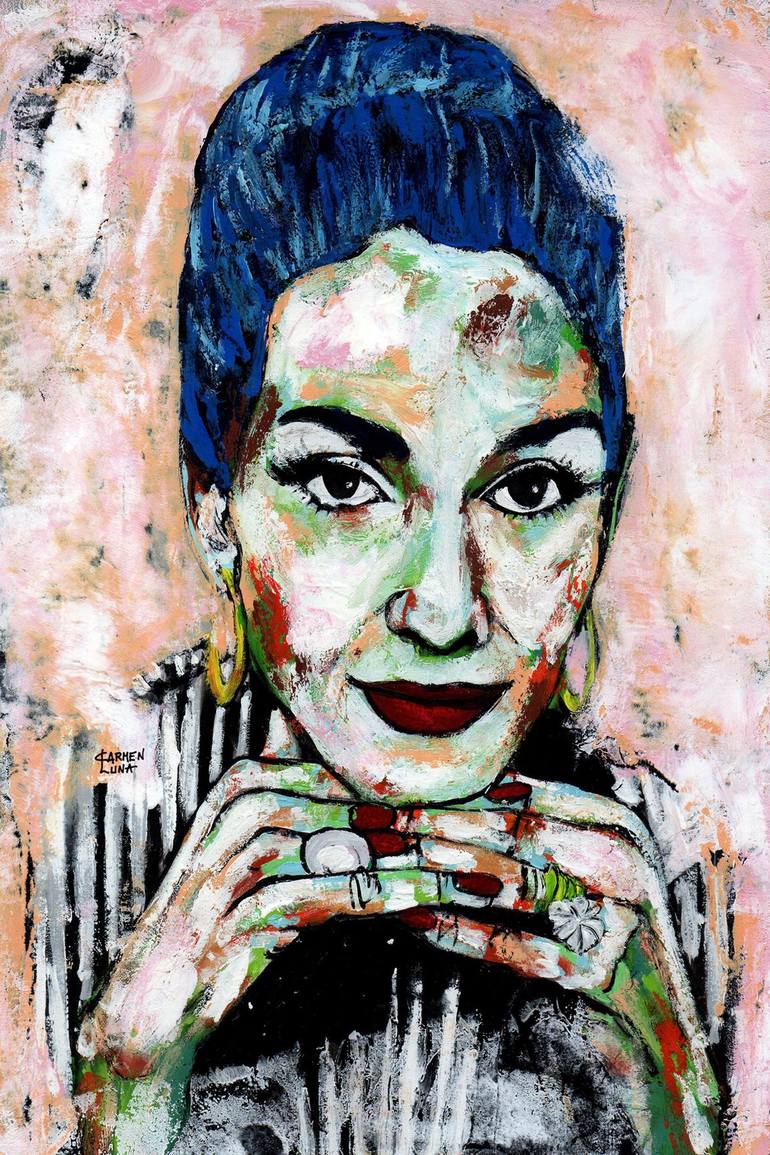 166- Maria Callas. Painting by Carmen Luna | Saatchi Art